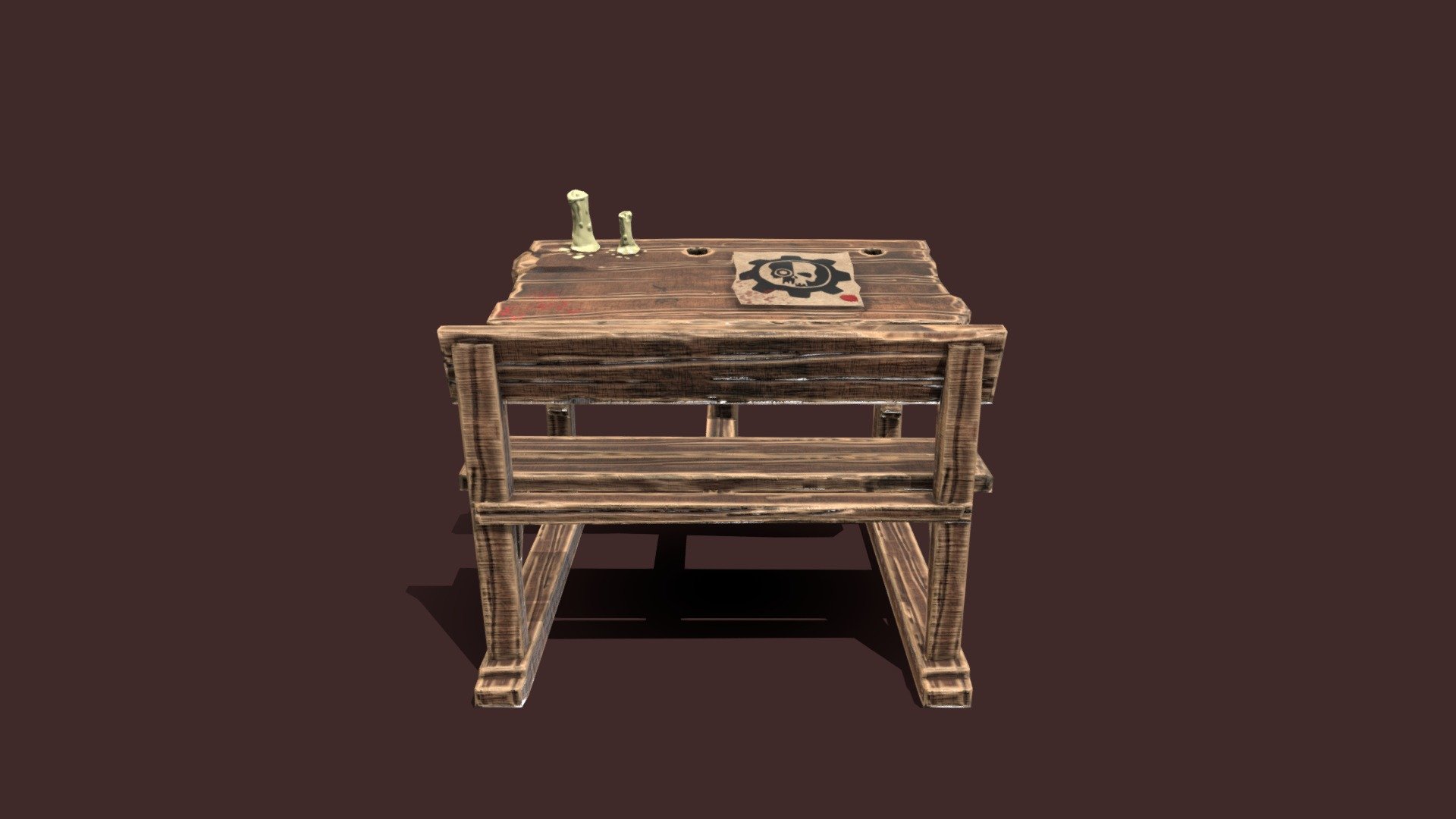 Stylized Desk - 3D model by StanislasJ [e28c64a] - Sketchfab