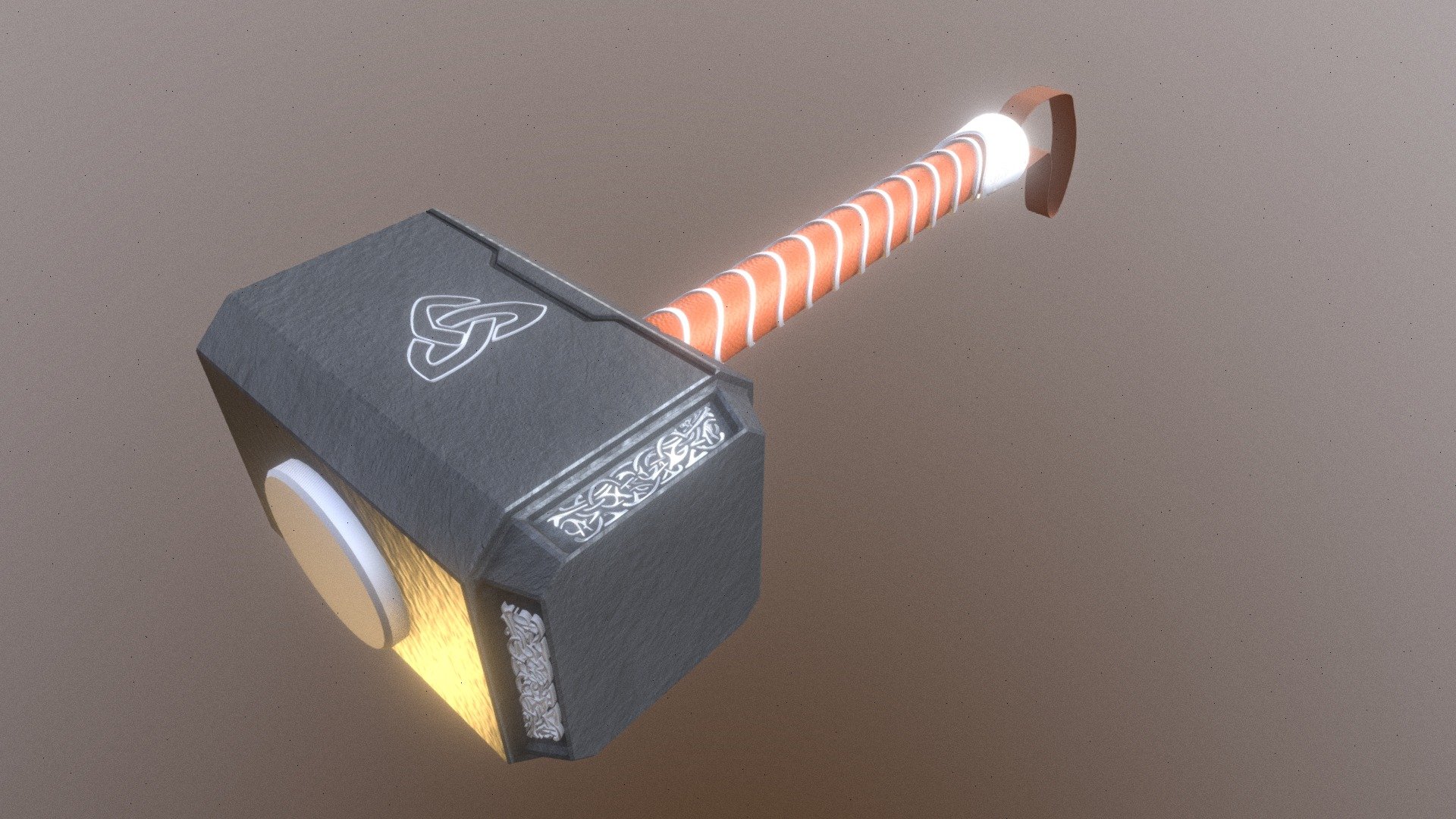 "Mjölnir - The Mighty Thor's Hammer 3D Model" - Download Free 3D model ...