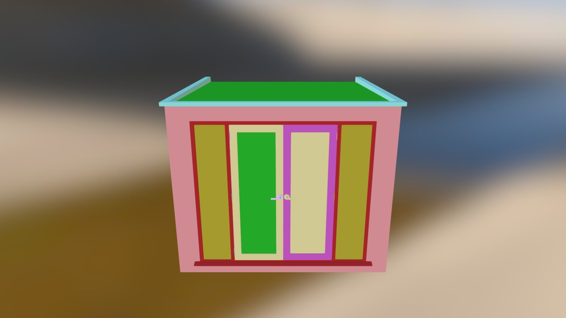 TGRG_7 HD 3m x 3m cube with French Doors - 3D model by insitu-app ...