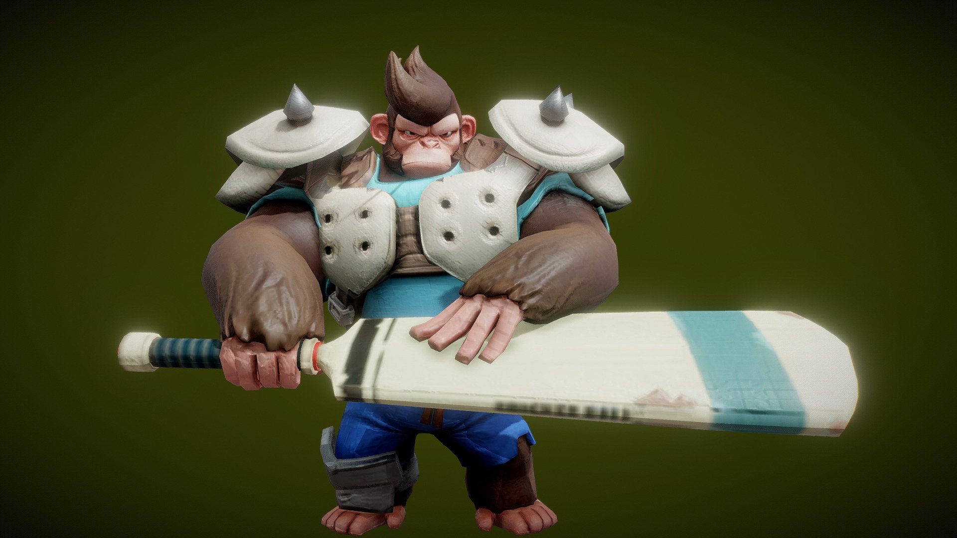 Hockey Monkey - Buy Royalty Free 3D model by Luna Studio (@StudioLuna ...