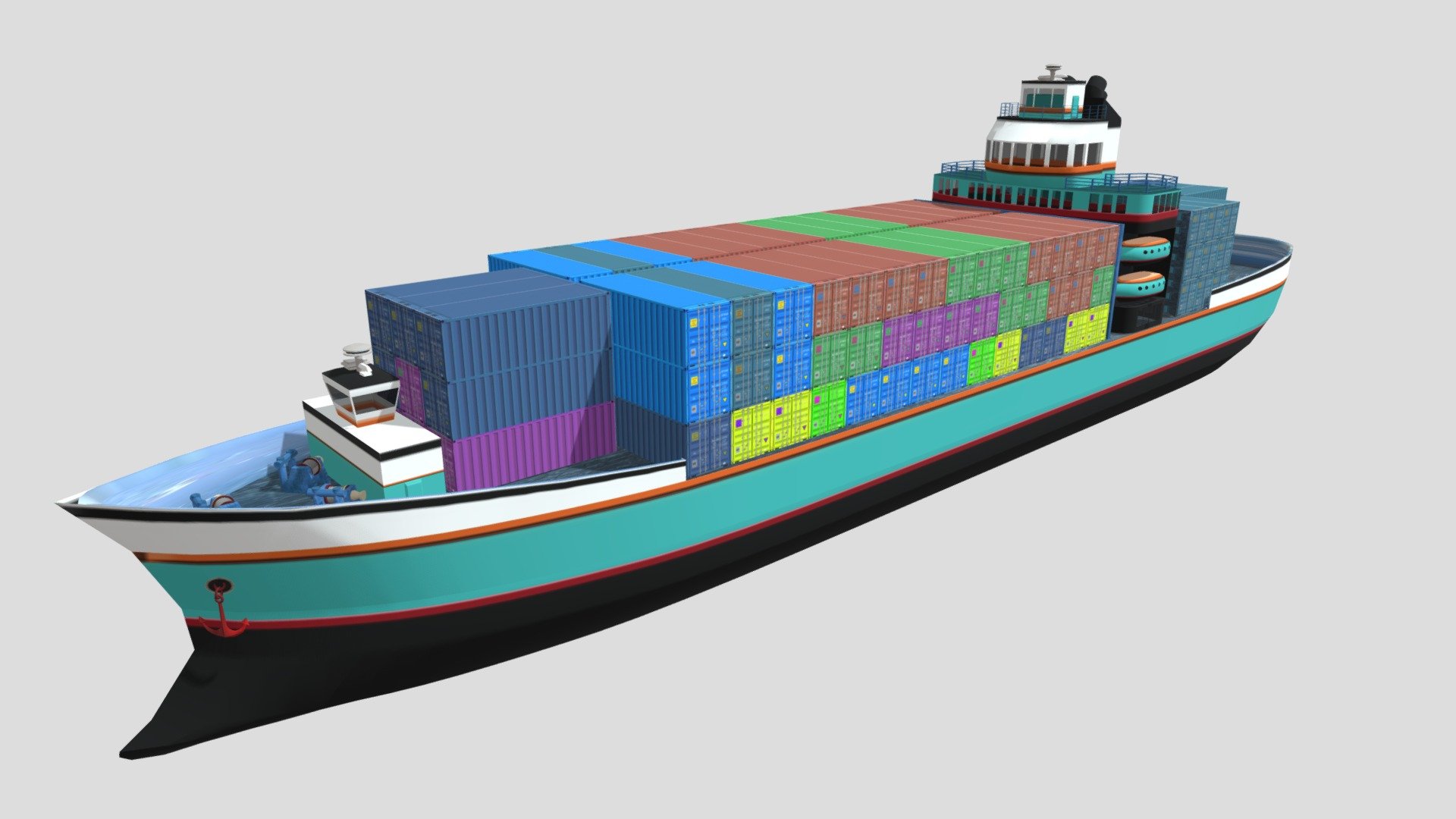 Cargo Ship - Download Free 3D model by gogiart (@agt14032013) [e294a67 ...