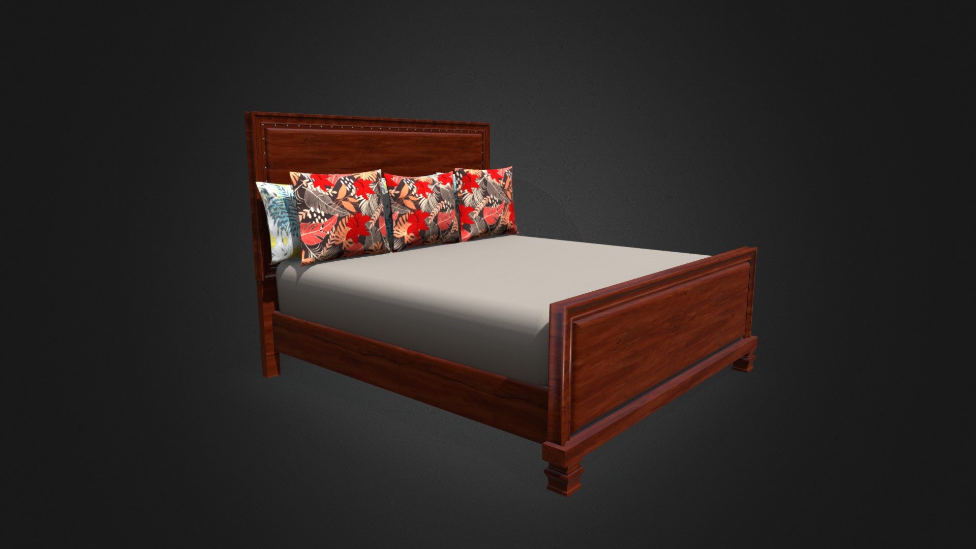 wooden_cot - 3D model by Vigneshwar (@rikki23) [e29ddc8] - Sketchfab