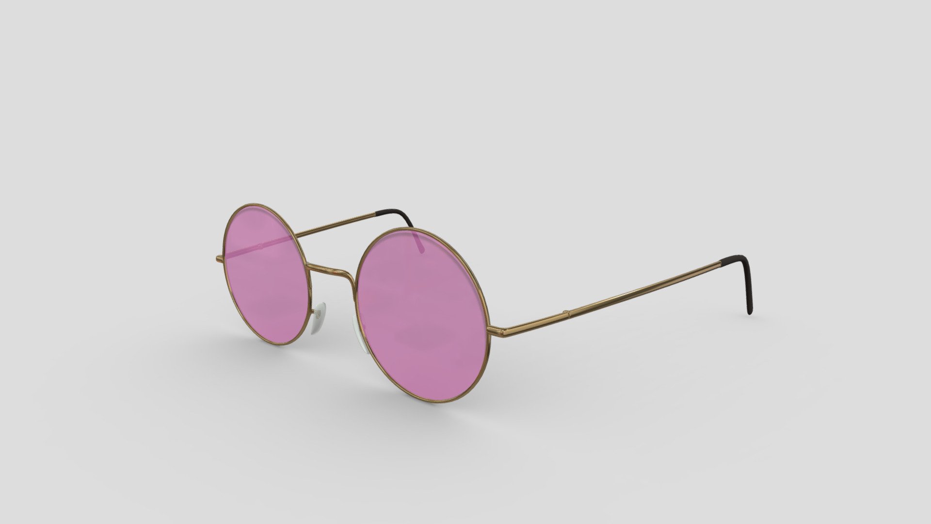 Pink round sunglasses - Download Free 3D model by assetfactory [e2a0a0c ...