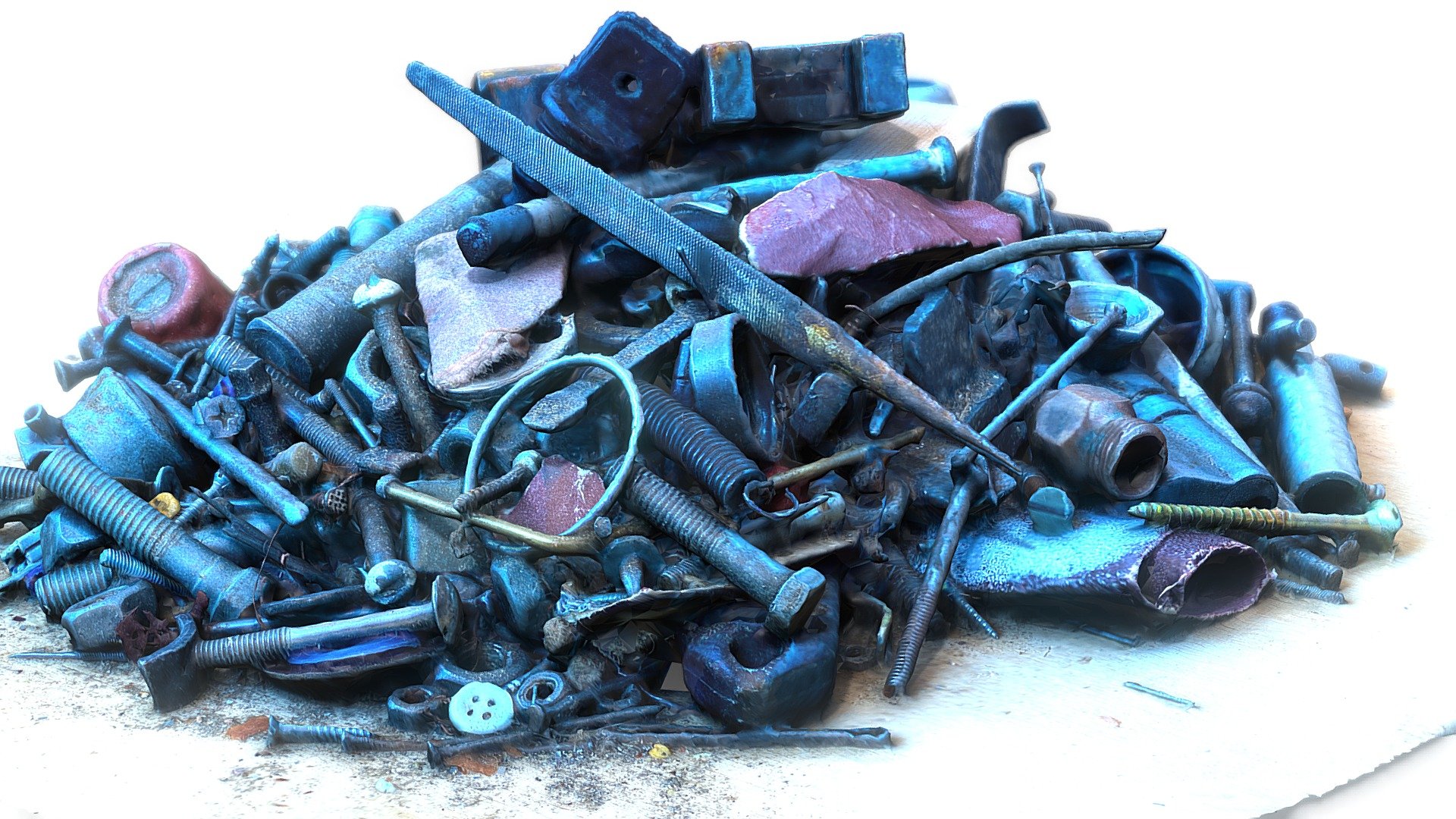 Pile of Scrap Metal, tools, rubbish, garbage - Download Free 3D model ...