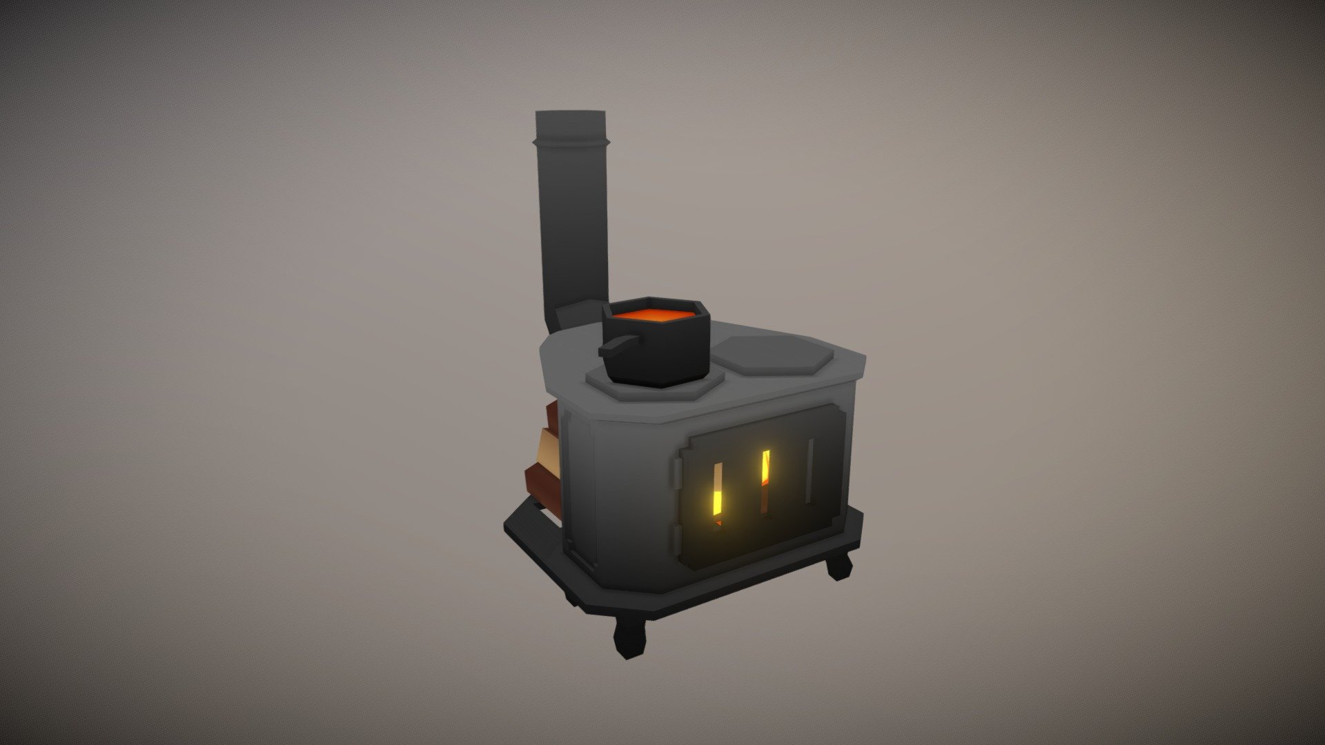Wood Burning Stove - 3D model by hanoldaa (@hanoldaa) [e2a1360] - Sketchfab