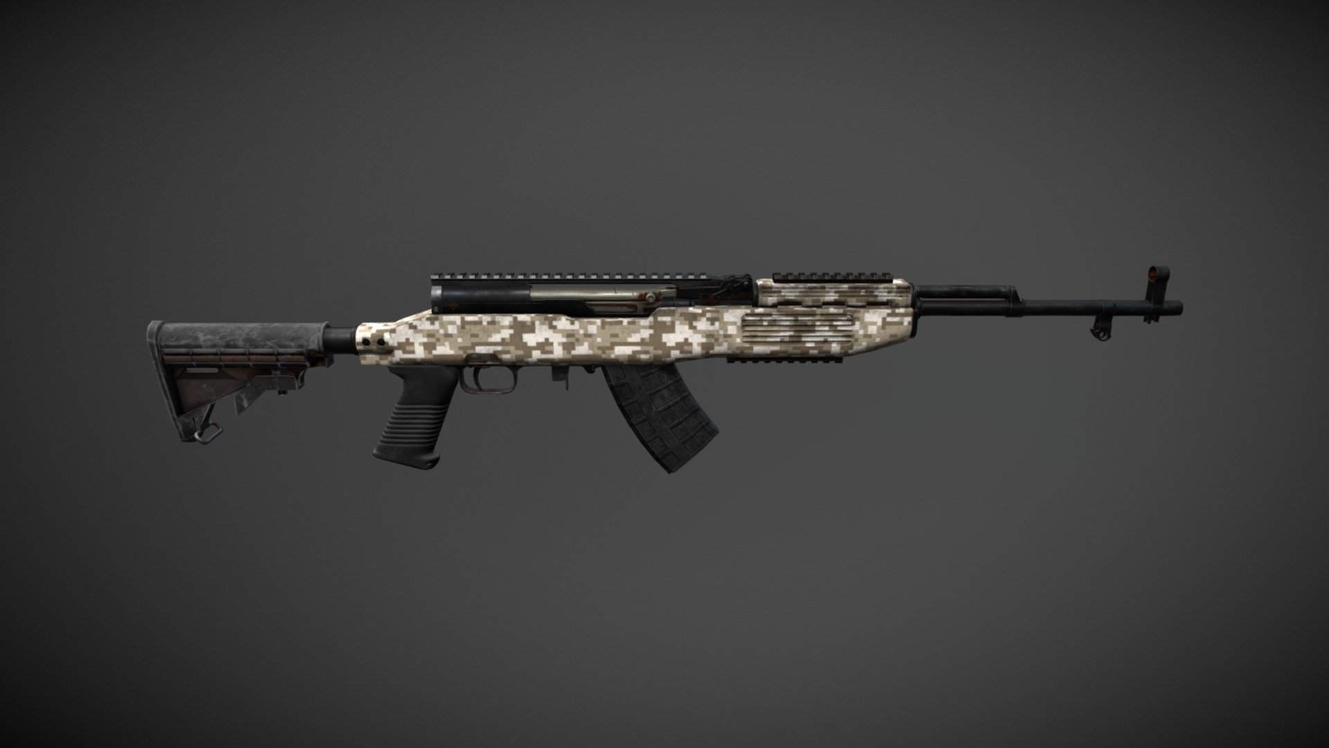 DESERT DIGITAL - SKS - 3D model by PUBGShowcase [e2a30ad] - Sketchfab