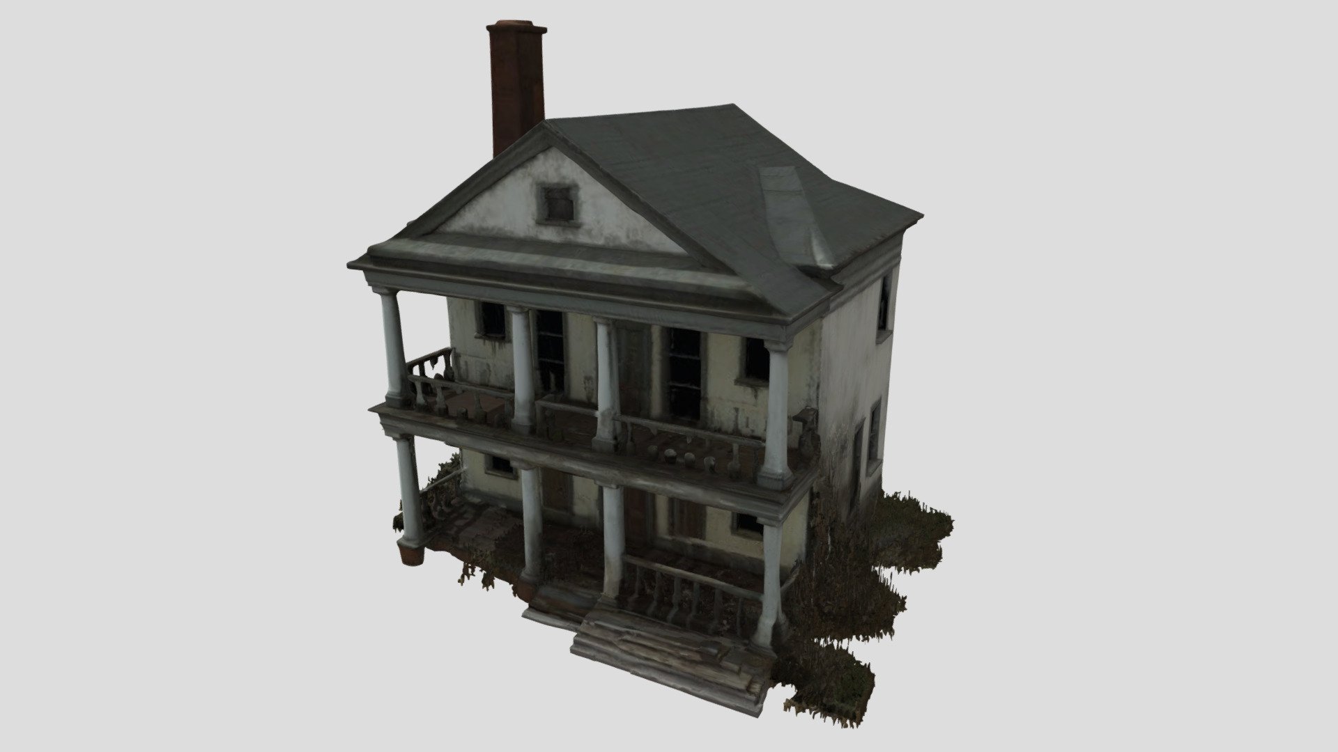 Briarwood Plantation - haunted house - Download Free 3D model by Brian ...