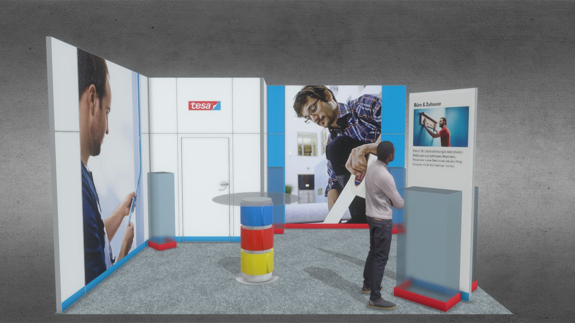 Tesa SE 2018 - Messestand 5 x 4 - Variante 2a - 3D model by Tibor Meyer ...