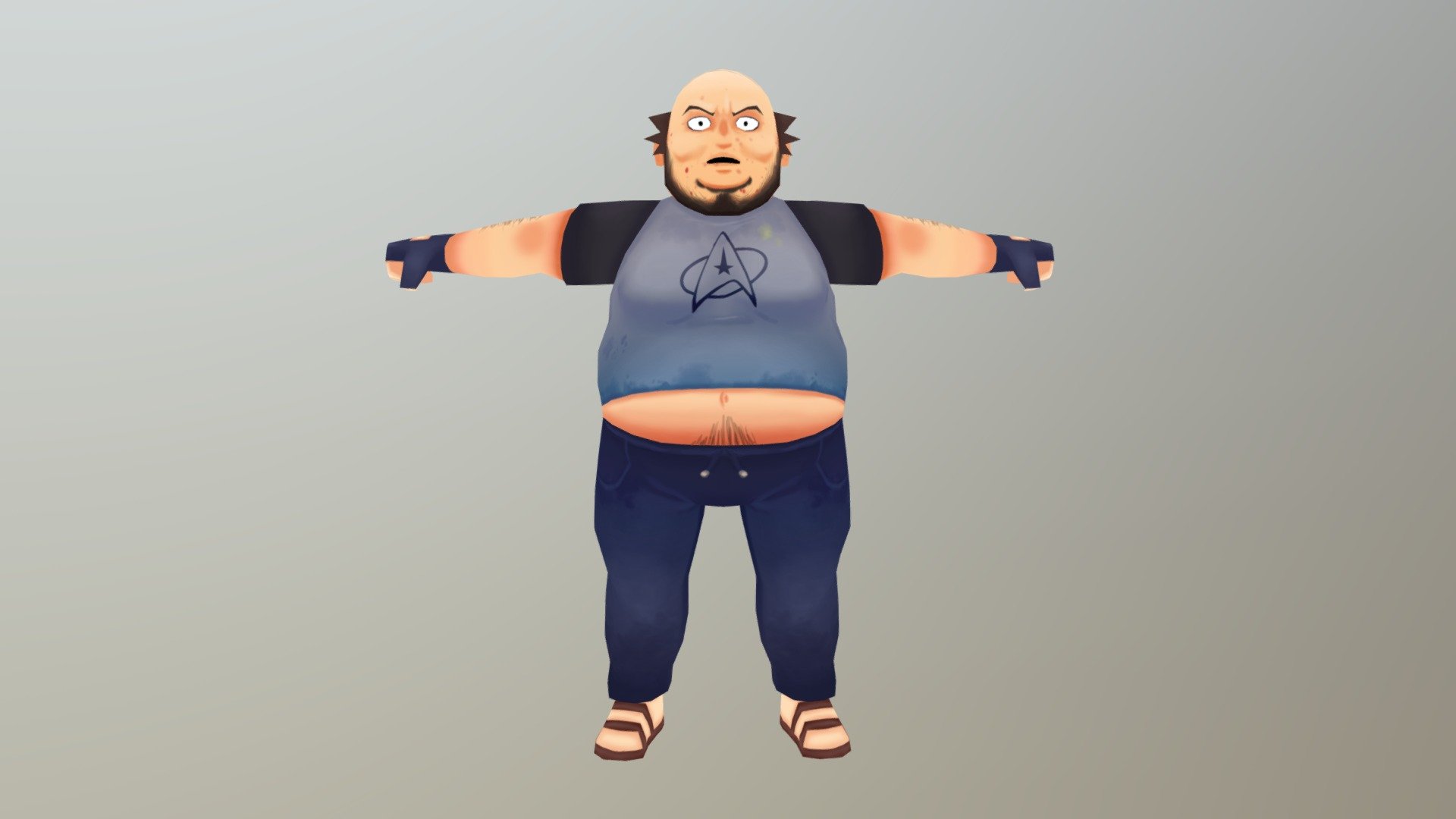 Neckbeard - 3D model by Henry Aung (@Henry_AIE) [e2a7792] - Sketchfab