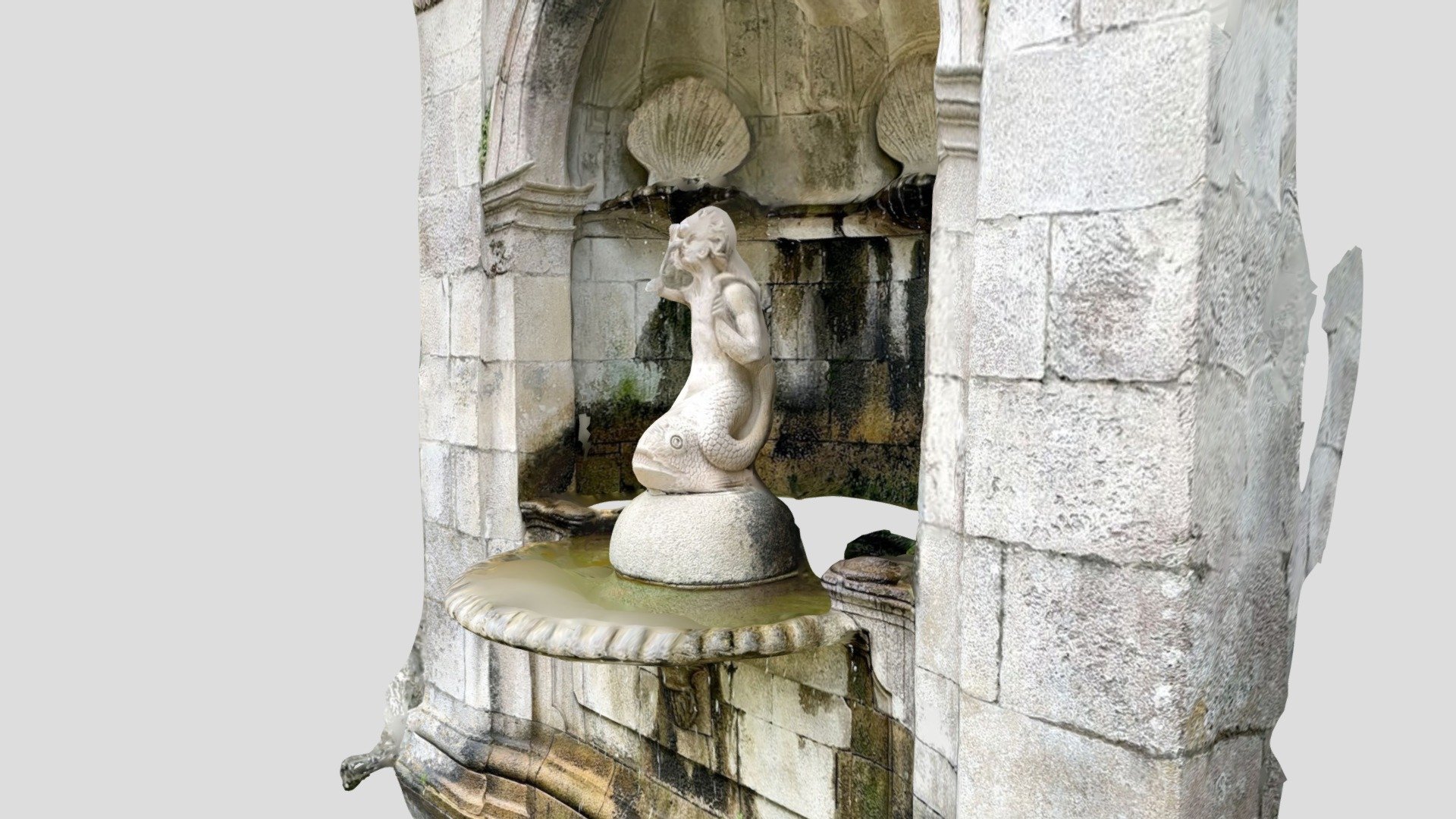 Merperson on steps up to Lamego shrine - Download Free 3D model by Mark ...
