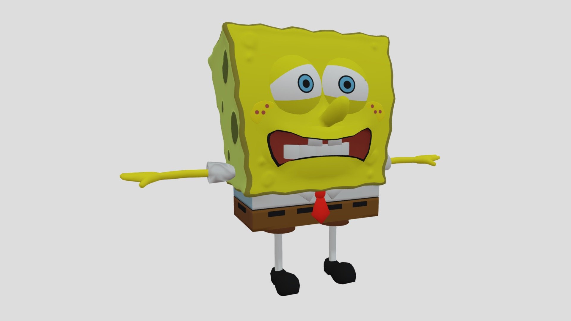 Made Custom - SpongeBob Scared - Download Free 3D model by SMF Features ...