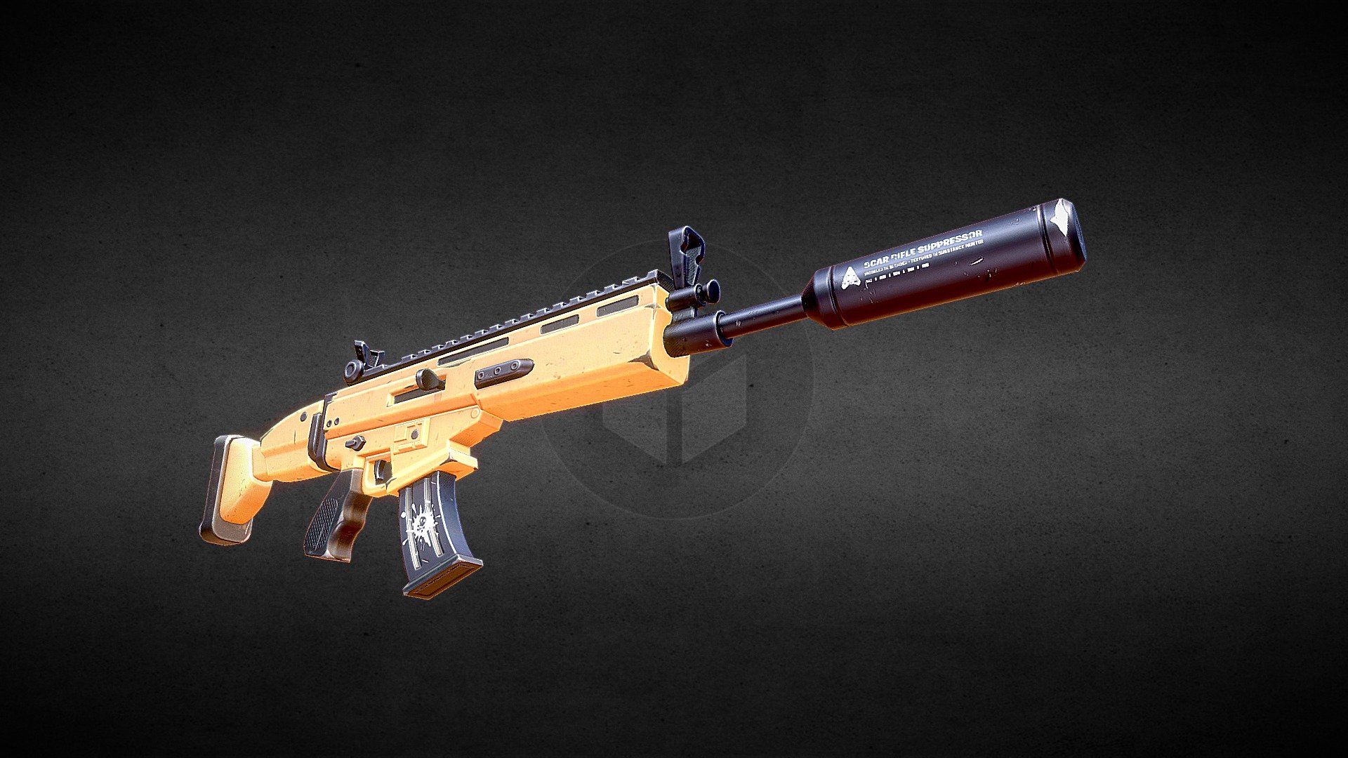 Stylized Scar Rifle Tutorial Result - Download Free 3D model by ...