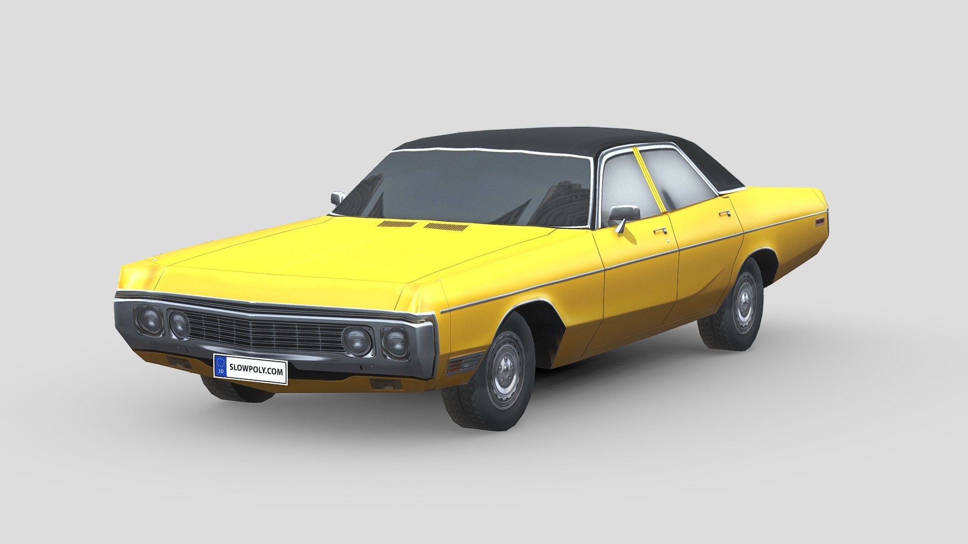 Dodge Polara 1970 - Buy Royalty Free 3D model by slowpoly [e2b62f6] - Sketchfab Store