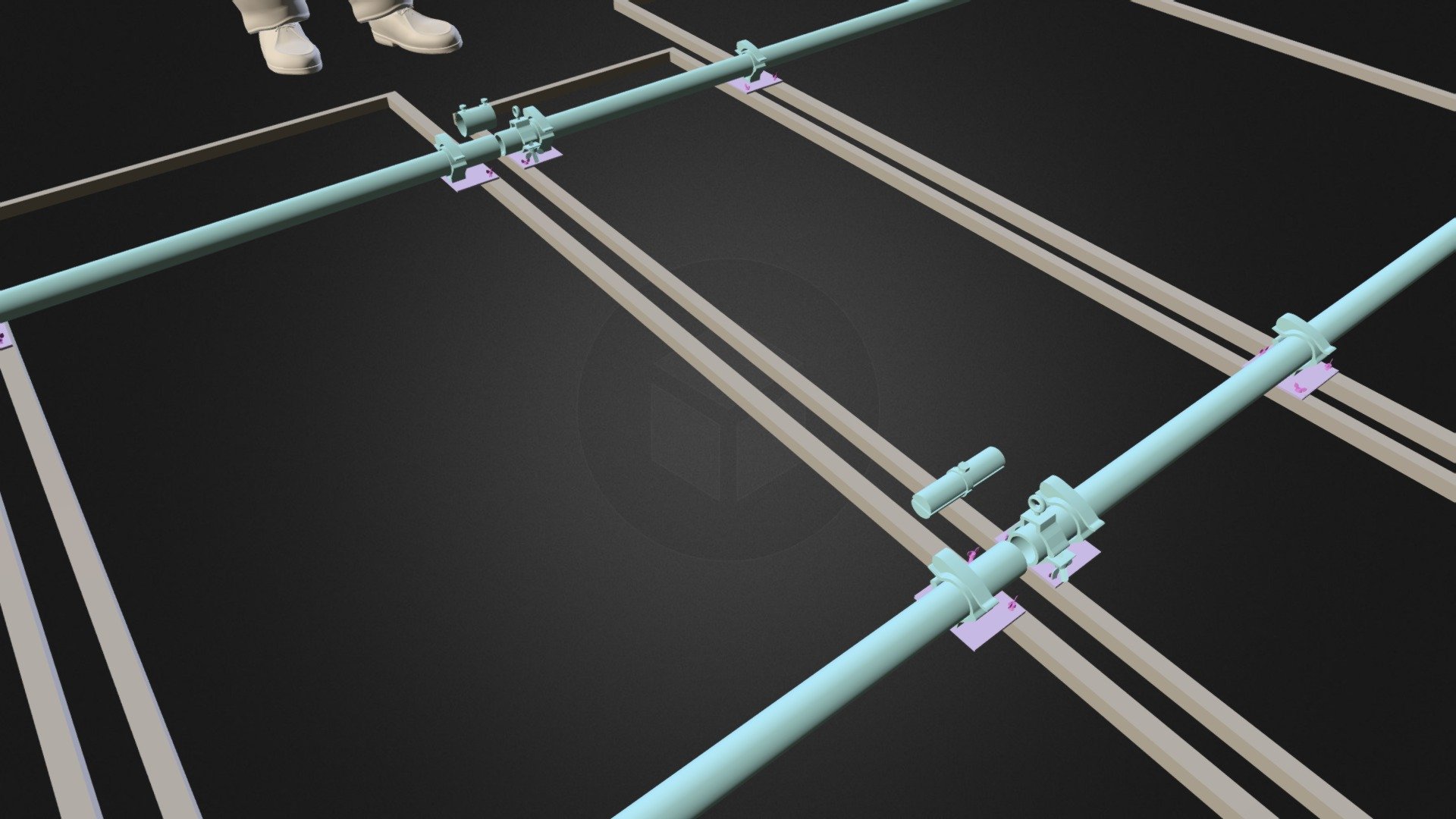 Cluster of 6 Panels - 3D model by stage3d [e2b93e6] - Sketchfab