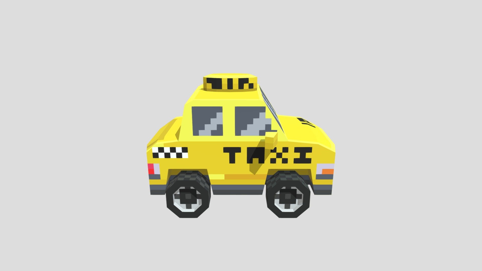 Low-Poly Taxi - Download Free 3D model by Mistogen [e2ba21f] - Sketchfab