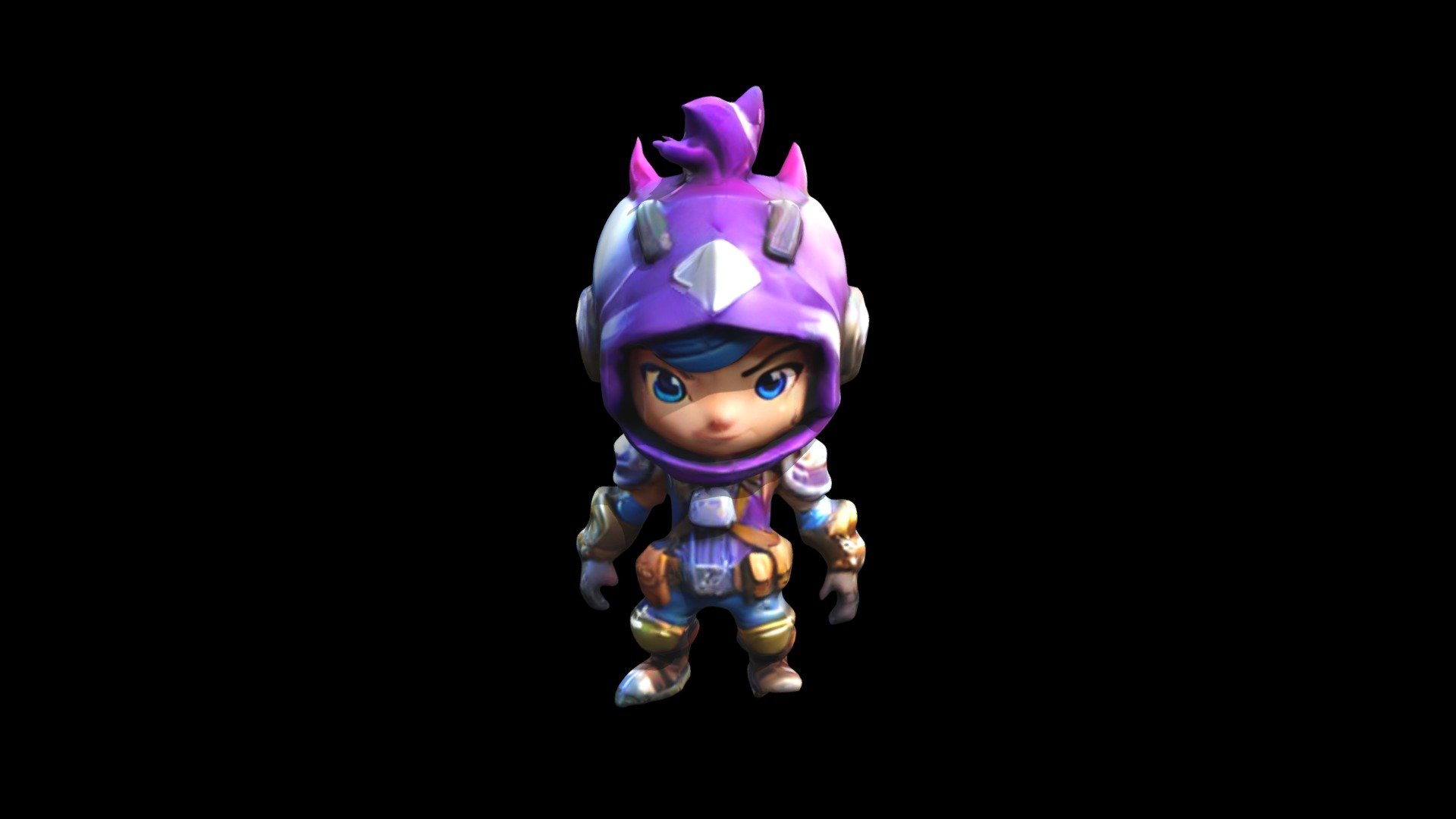 Illustration title "Violet Protector" A young - Download Free 3D model ...