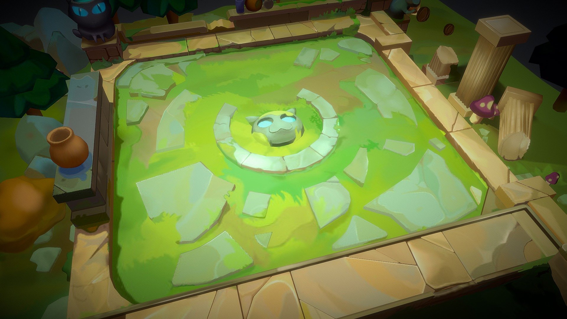 3D Cat Arena Environment - 3D model by Omar Mendoza Escalera (@Flech ...