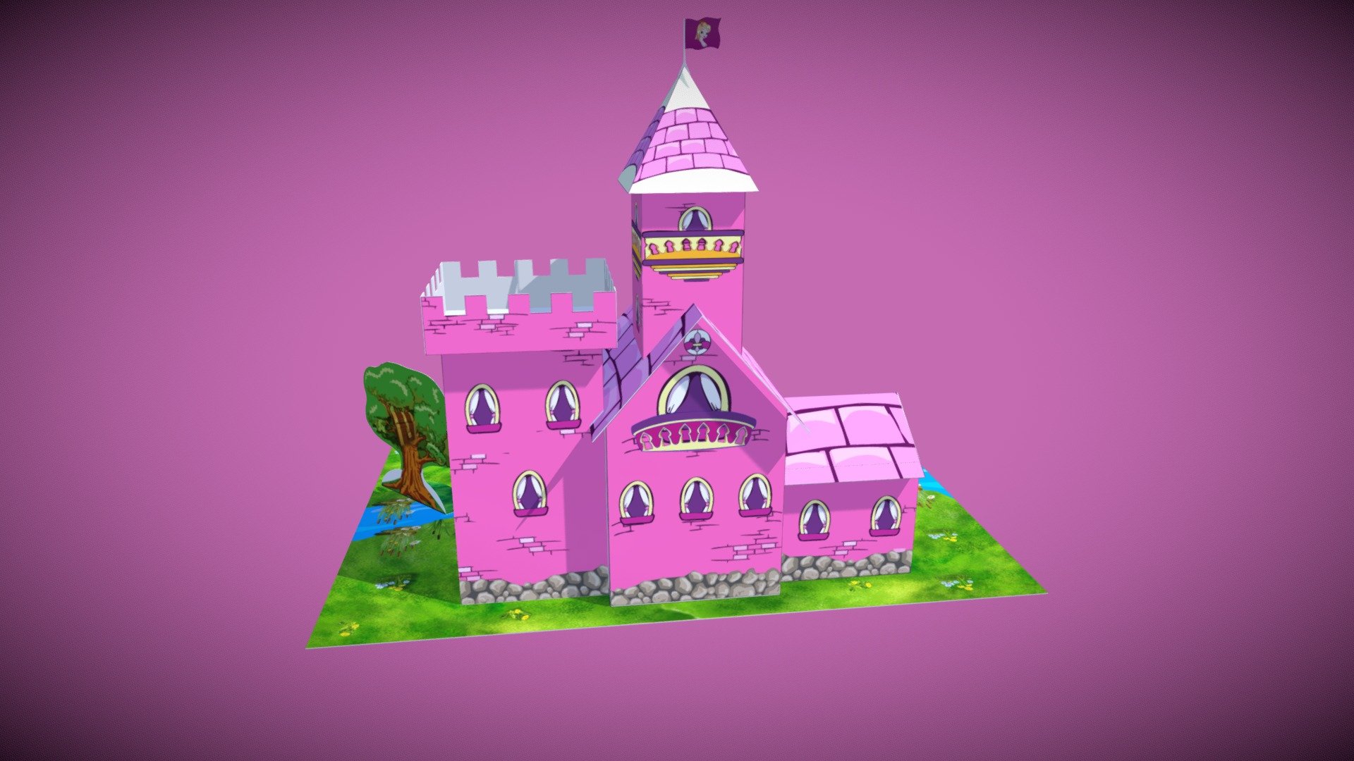 Princess Castle - Download Free 3D model by Paper-City [e2bcd04 ...