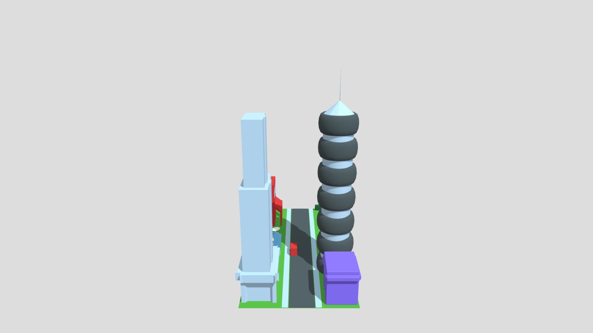 City Block 3d Model By Pyxelstyx [e2bf607] Sketchfab