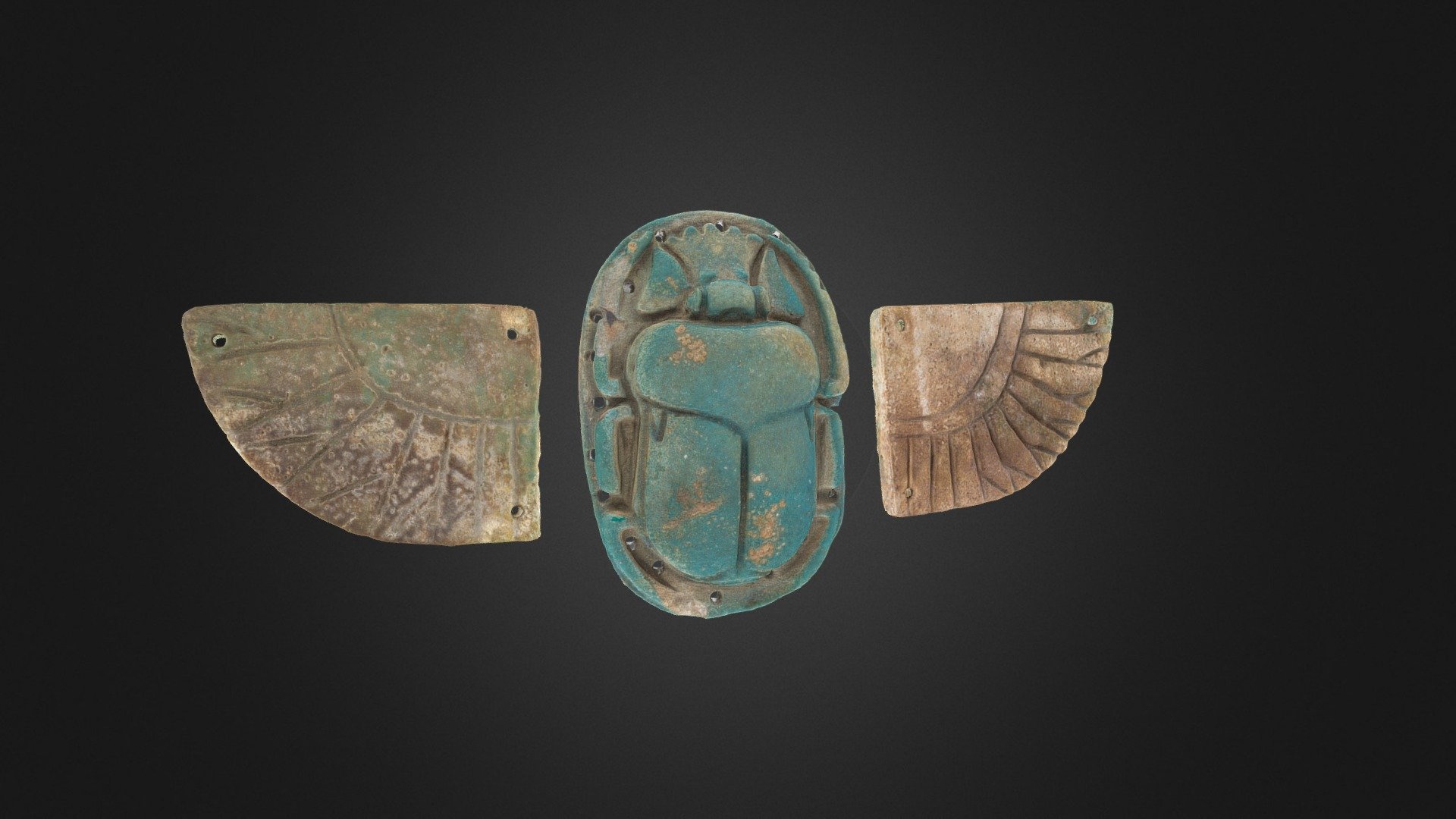 Faience Scarab Pectoral and Wings - 3D model by raffmacsusb [e2c1a83 ...