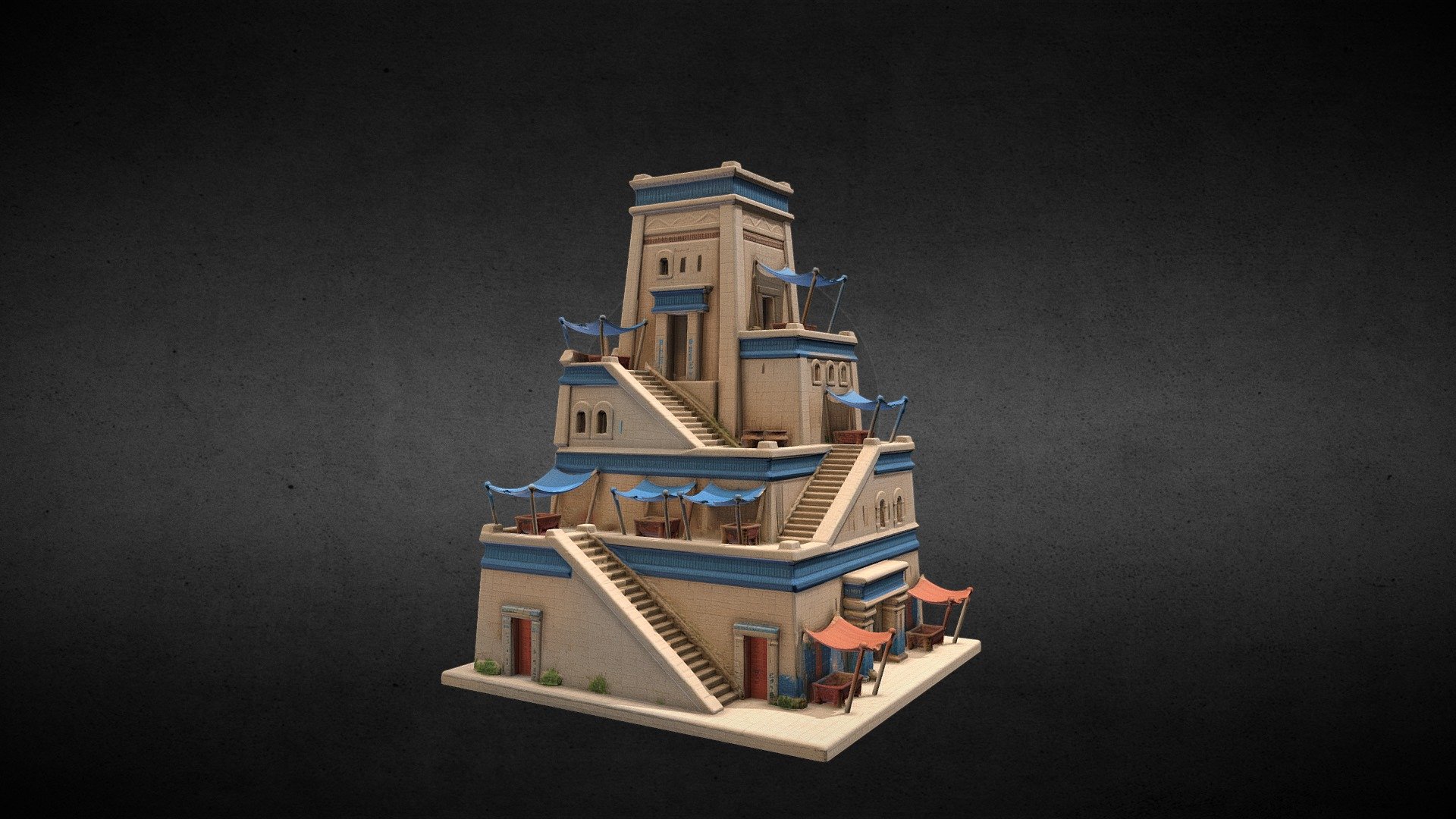 Ancient Mesopotamian Temple –Tier I Ruin Concept - Download Free 3D ...