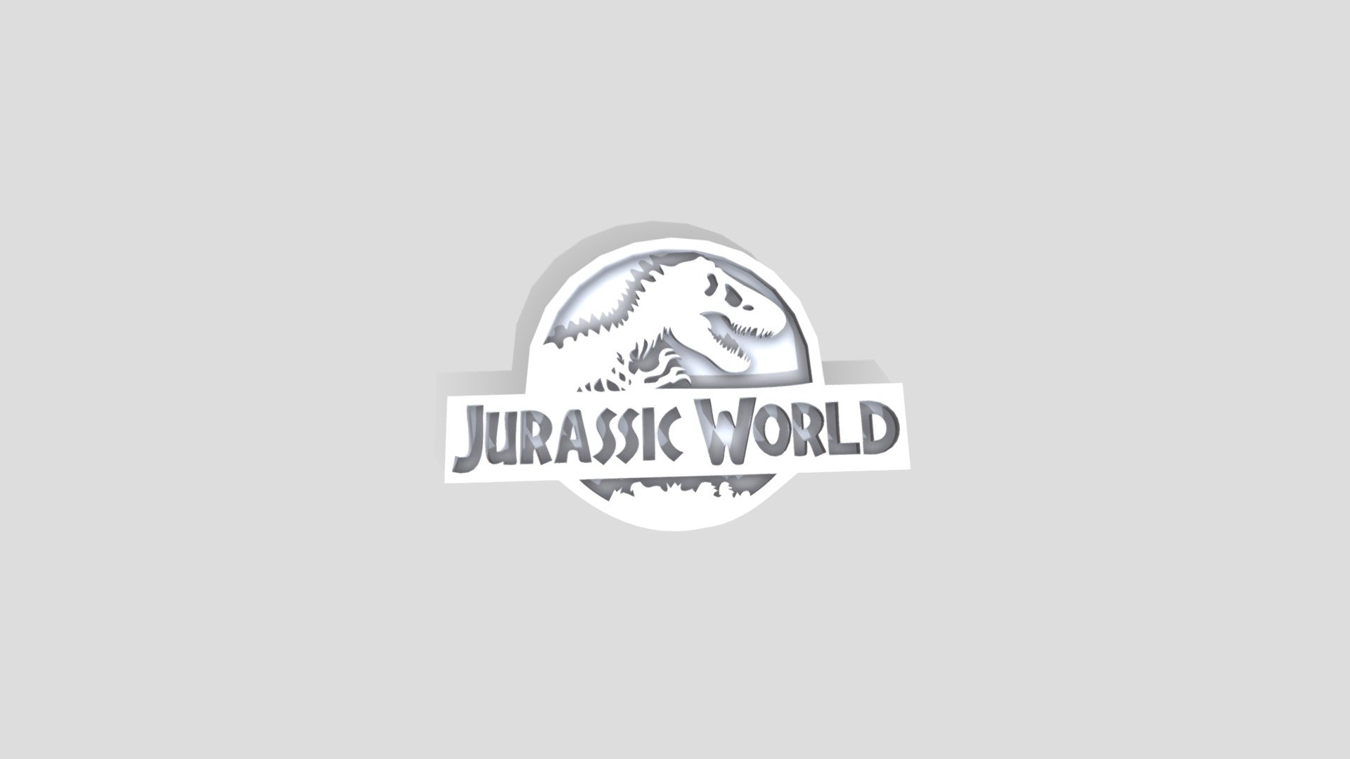 Jurassic World logo - 3D model by grabbly [e2d05f9] - Sketchfab