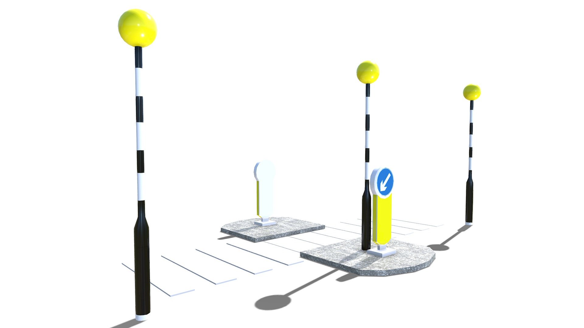 Zebra / Pelican Crossing - Buy Royalty Free 3D model by Studio Lab ...