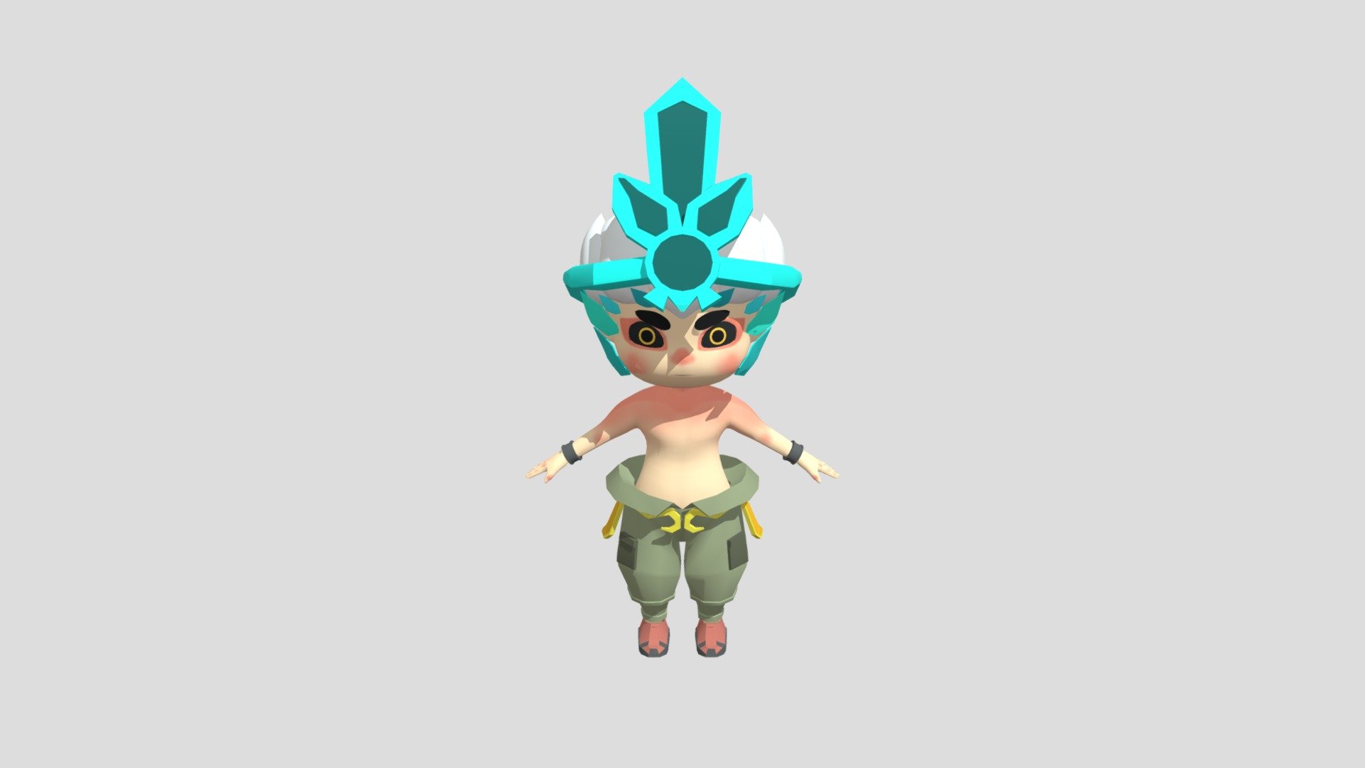 Bluehawk Spirit - Stylized Chibi Character - Download Free 3D model by ...