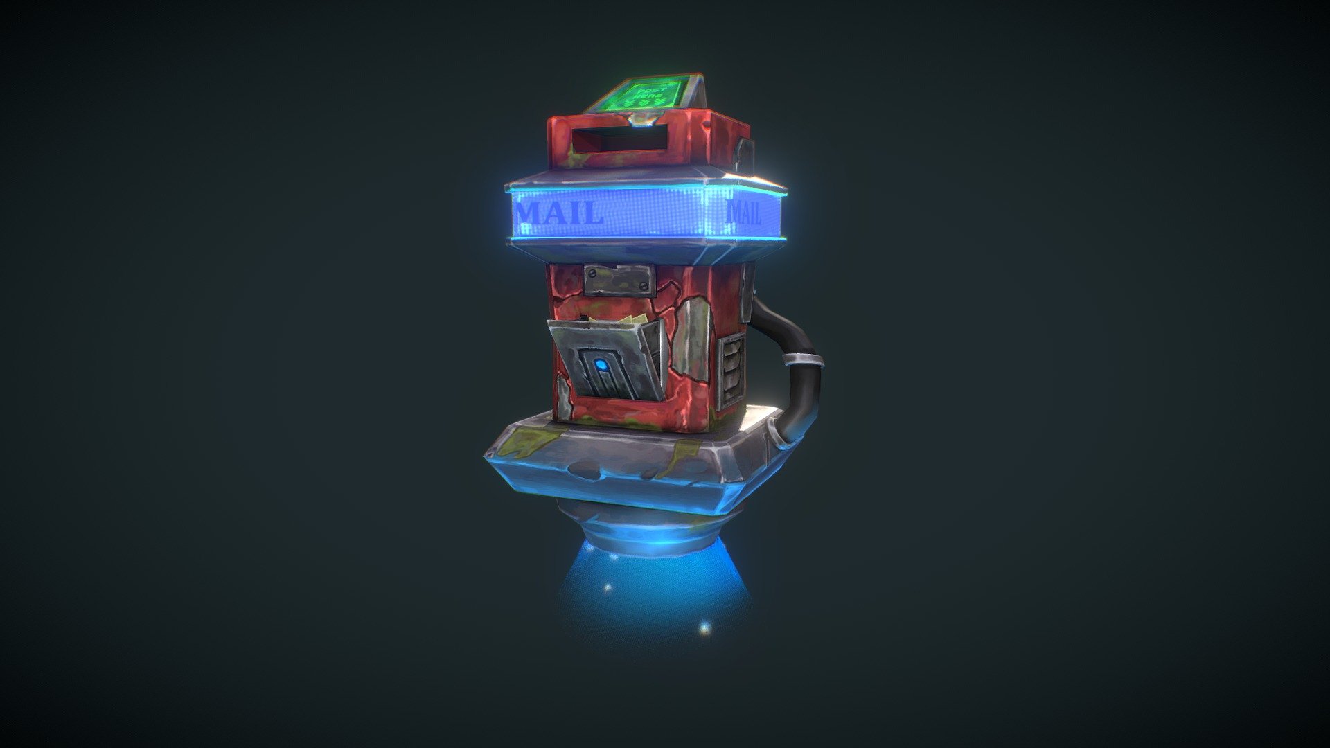 Sci-Fi Postbox (CGMA Assignment) - 3D model by Andrew Melfi ...