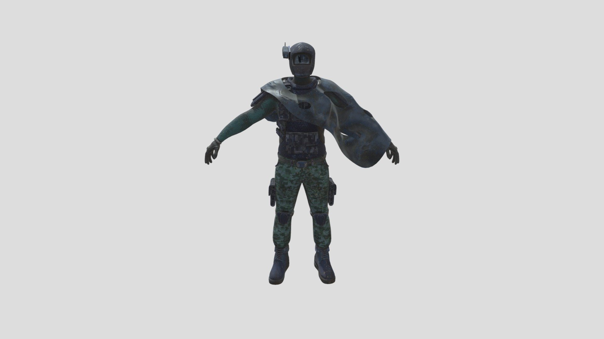 Semi Futuristic Soldier - 3D model by Shakz [e2e2c17] - Sketchfab