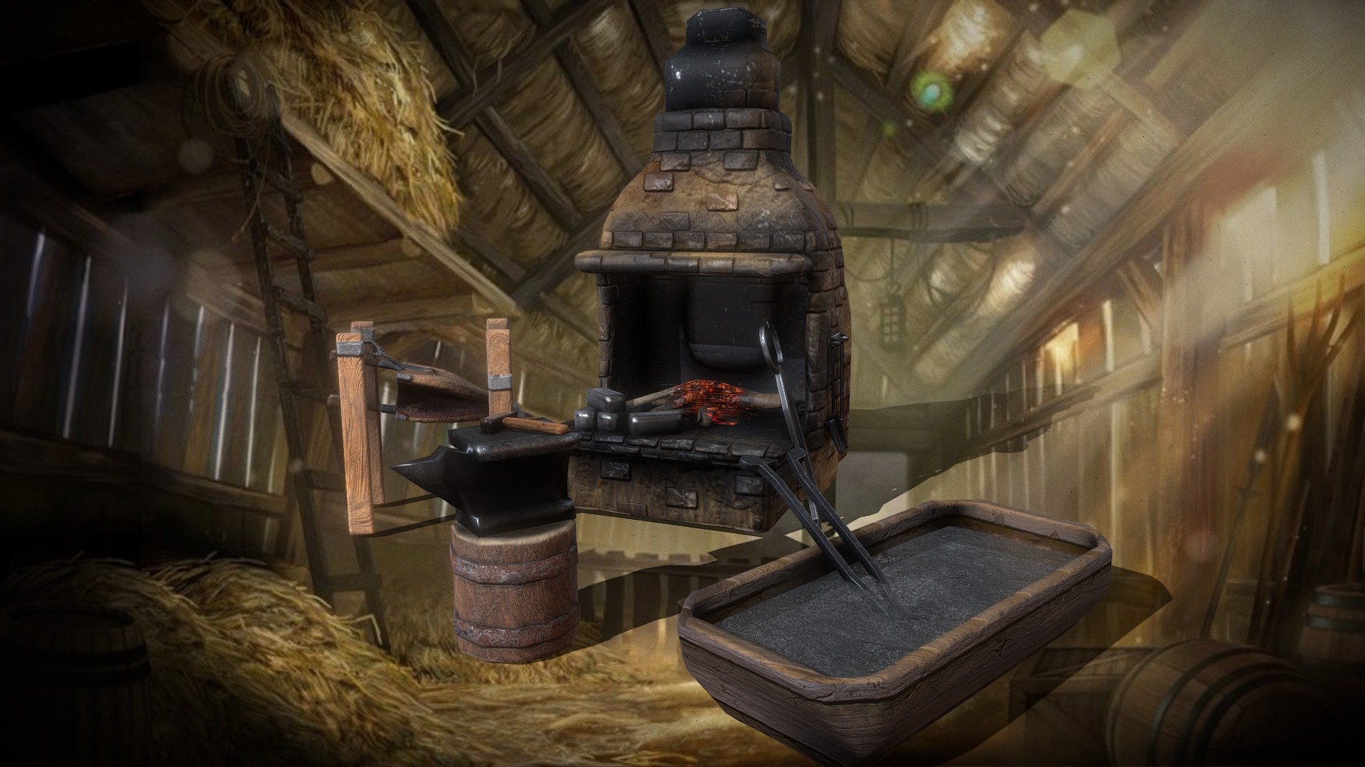 Stove Forge Blacksmith - Download Free 3D model by D3D (@hell3879 ...