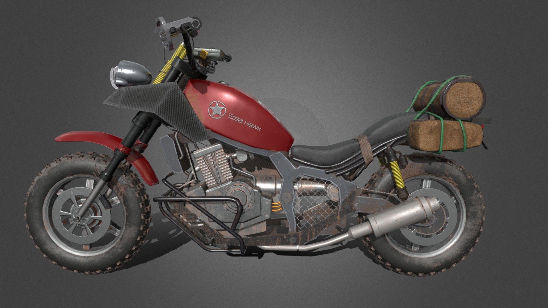 Dirty-Old Rusted | Post-Apocalyptic Bike - 3D model by Lord Raiden ...