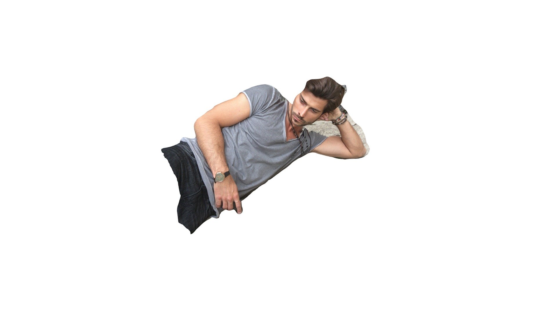 Male Model Reclining Test - 3D model by dennisonb [e2e8739] - Sketchfab