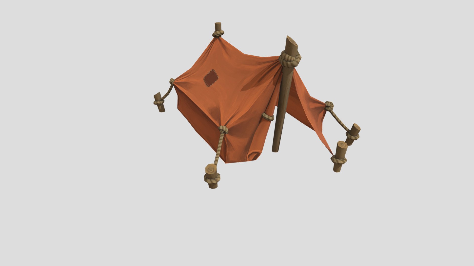 Cartoon Tent - 3D model by JulianSteiger [e2eb7bc] - Sketchfab