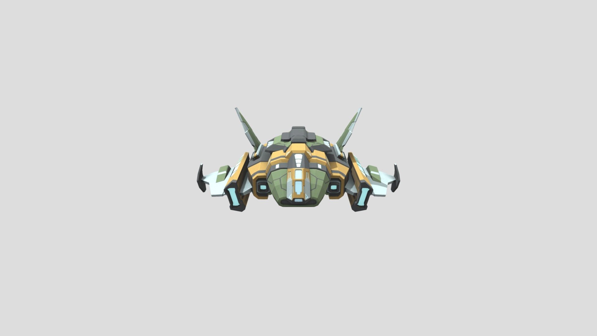Spaceship Defender 01 - Buy Royalty Free 3D model by kieartist [e2ece45 ...