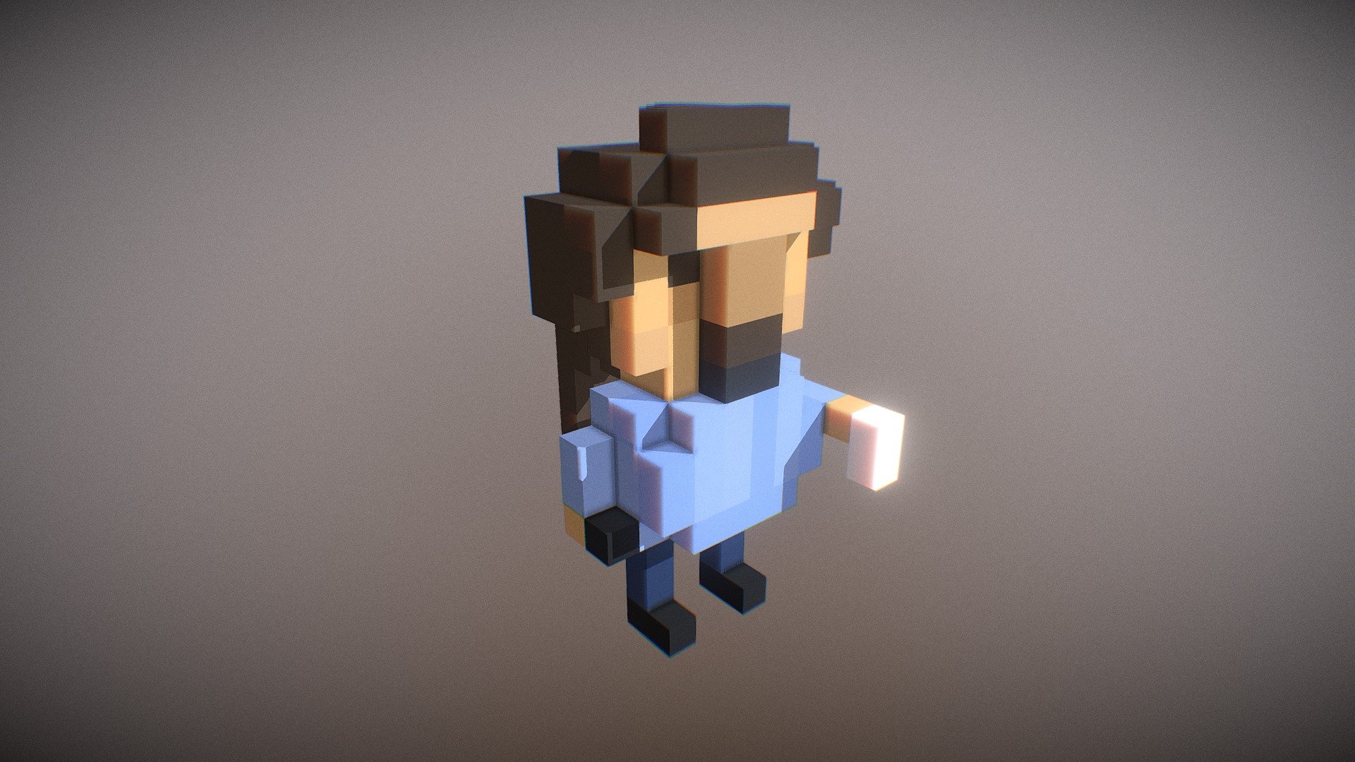Autorretrato pixelado de Nacho - 3D model by drnachio [e2f0020] - Sketchfab