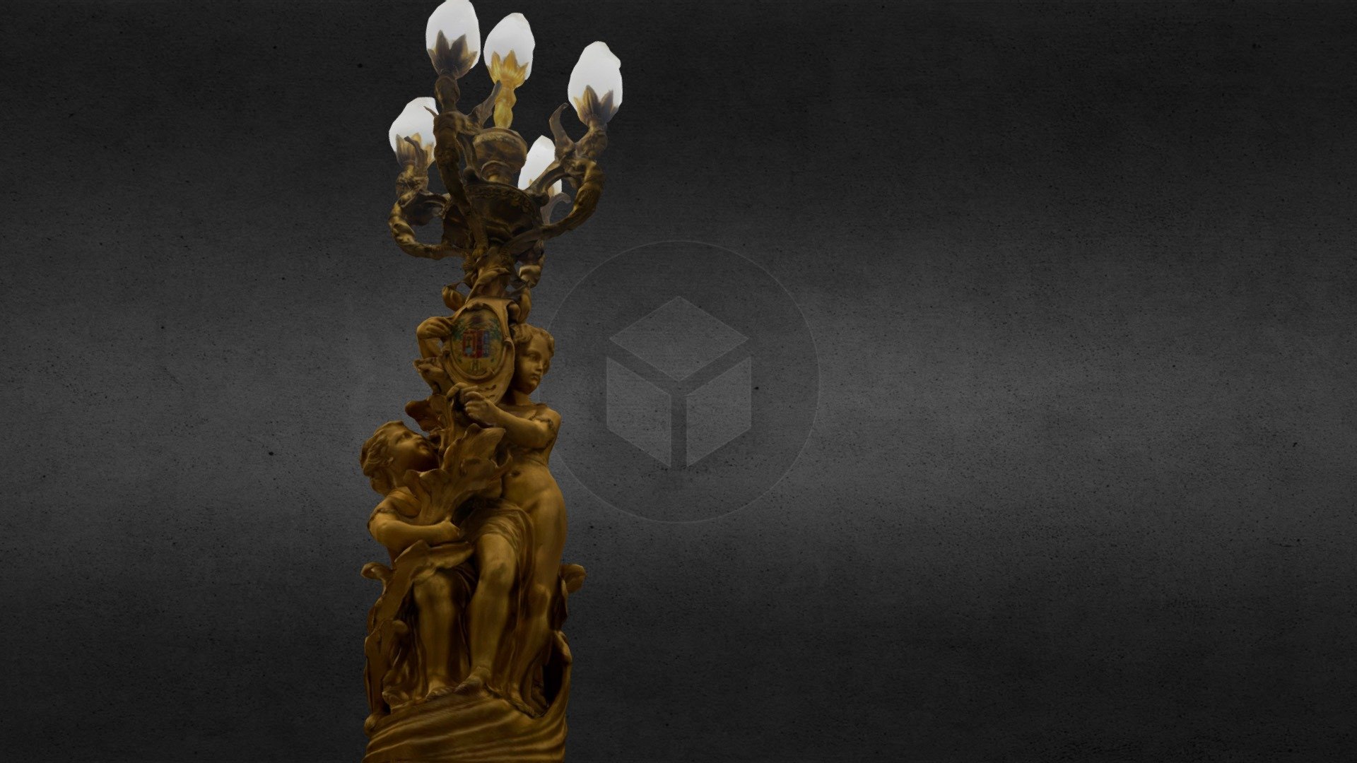 Golden Antique Angels Torch - Buy Royalty Free 3D model by therealfake ...