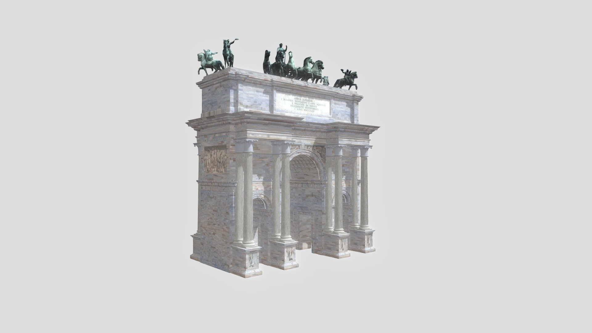 The Arch of Peace - Milan (Italy) - 3D model by FABRIZIO BANFI ...