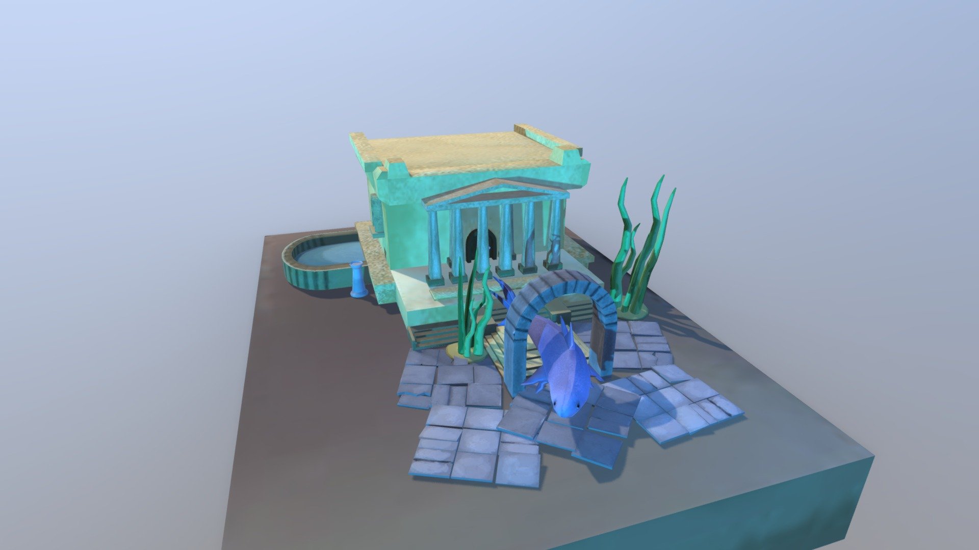 shark scene - 3D model by C2603481 [e2f805e] - Sketchfab