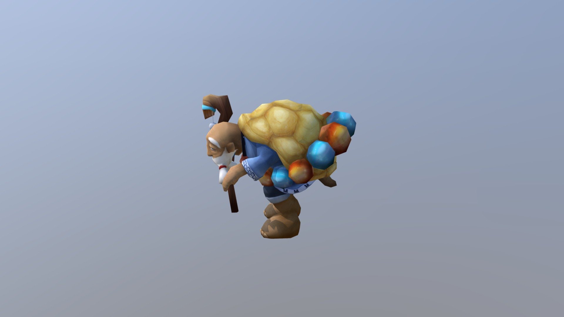 character -Turtle Grandpa - 3D model by Enzo Lin (@wulinmouse) [e2fa8d2 ...