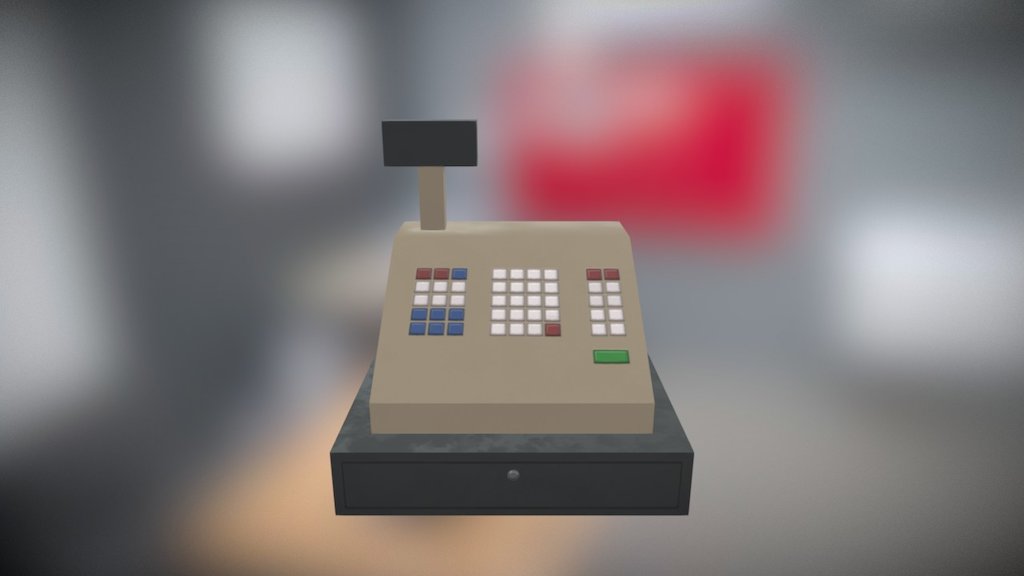 Cash Register (Game/Low-Poly) - 3D model by Alkymist [e2fd8a9] - Sketchfab