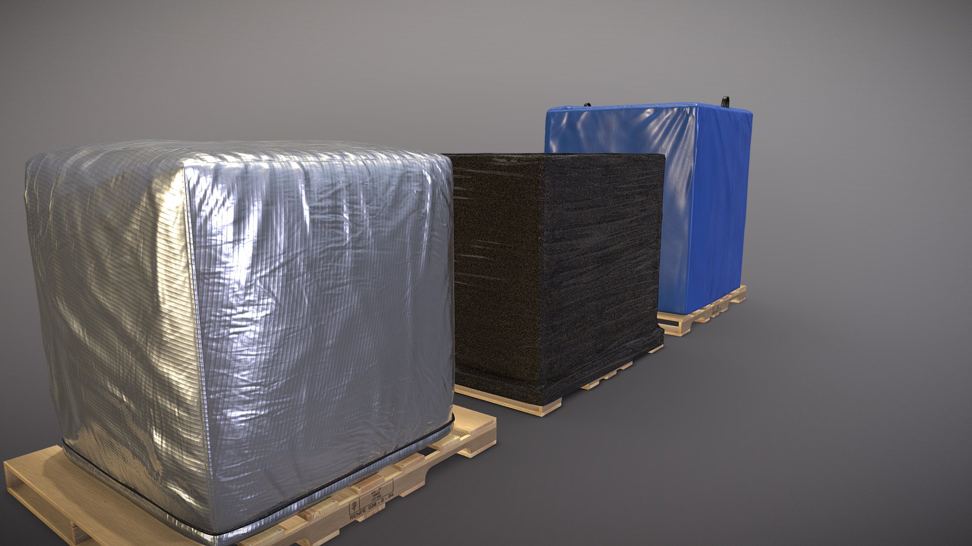 Cargo Box Pallet Stacks Pack - 3 Models - Buy Royalty Free 3D model by ...