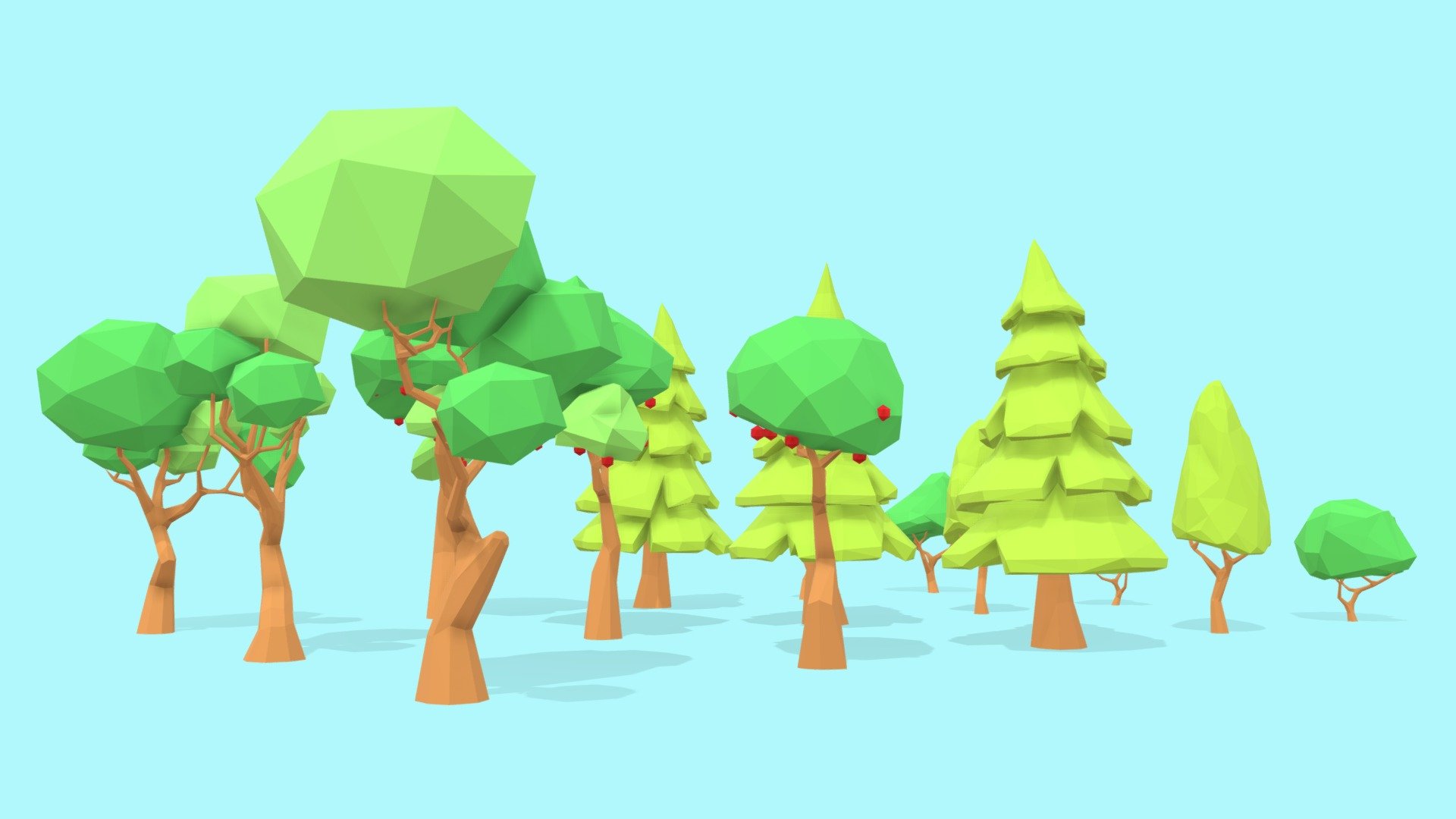 Low Poly Tree Set - Download Free 3D model by Zulhilmi Zakaria ...