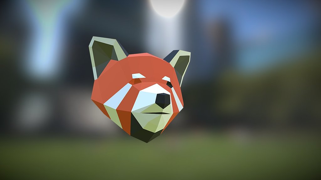 Red Panda Mask LOWPOLY - 3D model by paperstatue [e304948] - Sketchfab