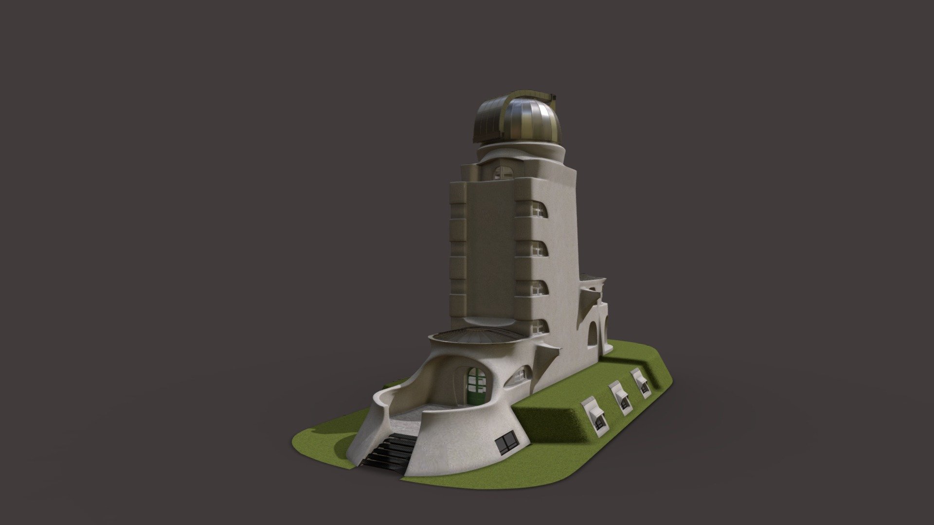 EinsteinTower - 3D model by Parasar2022 [e306715] - Sketchfab