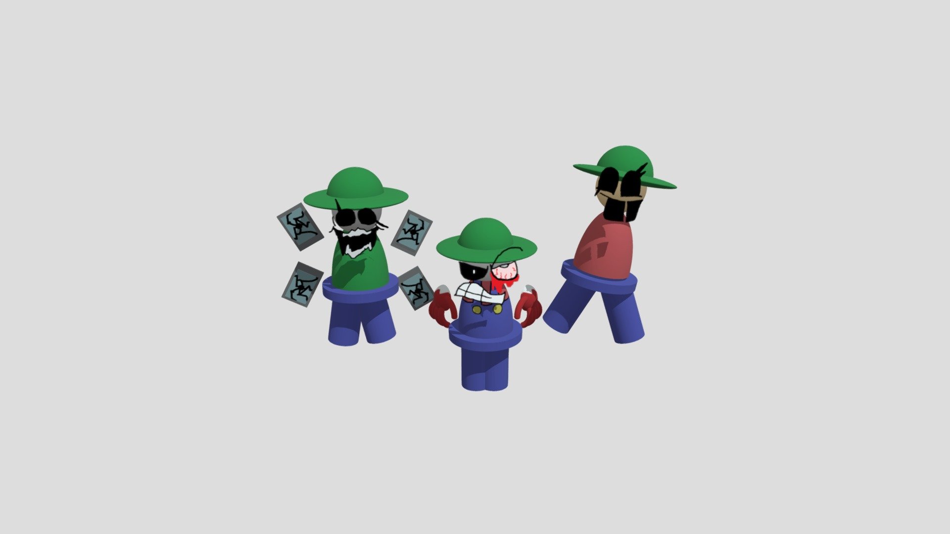 Triple Phonebreakers - 3D model by Danny Stickmin (@NOTHenryStickmin ...