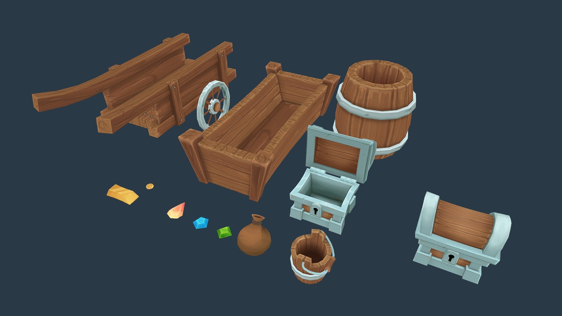 Hand-Painted Village Assets - 3D model by Graham (@graham3d) [e3099a3 ...