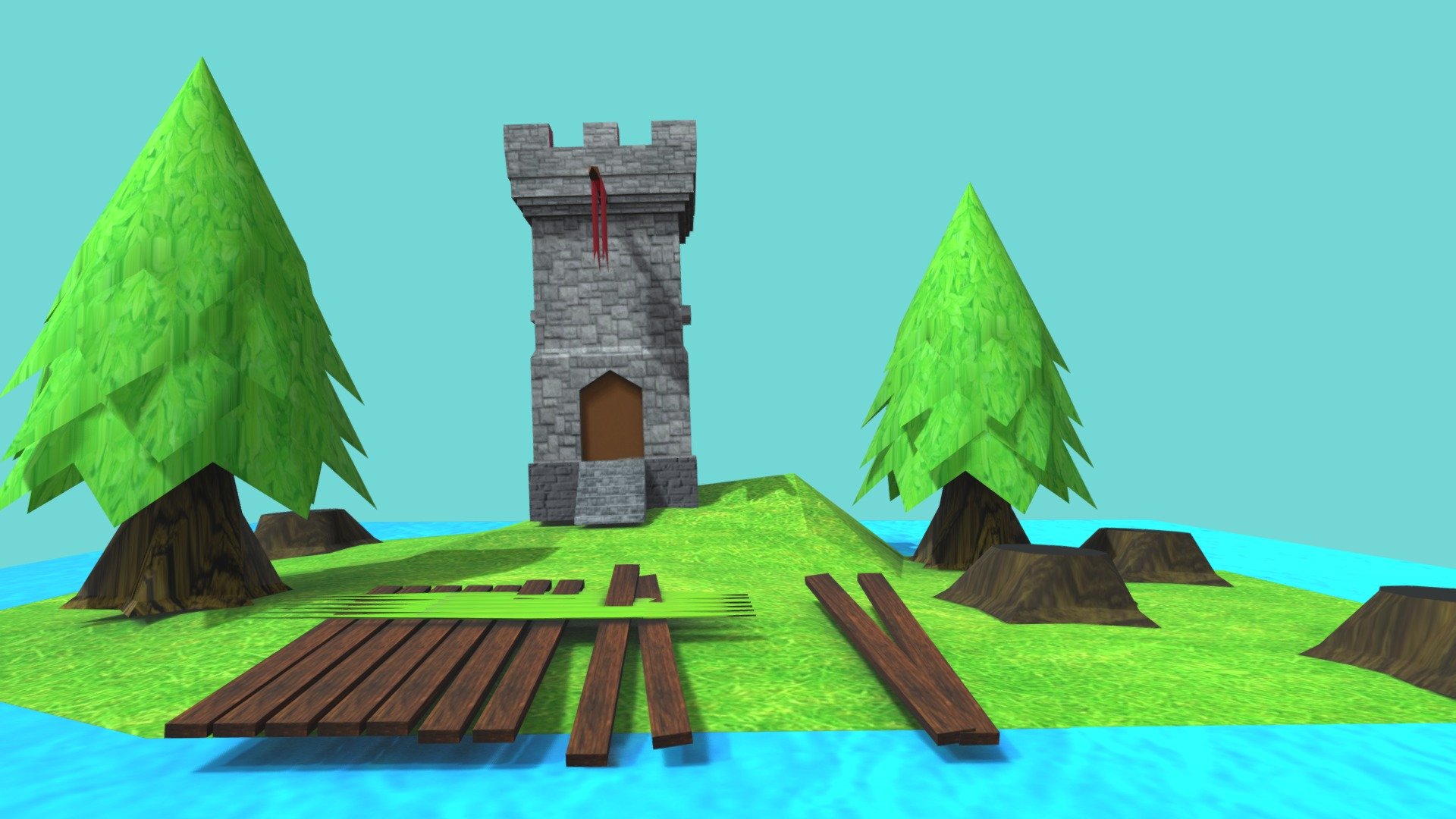 Low Poly Diorama Island - Download Free 3D model by SauloMorgueco ...