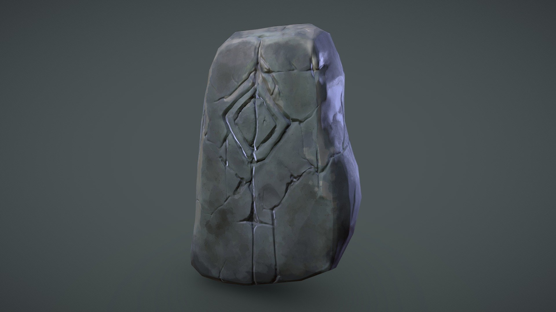 Engraved Rune Stone - 3D model by zeleolith [e310b0c] - Sketchfab