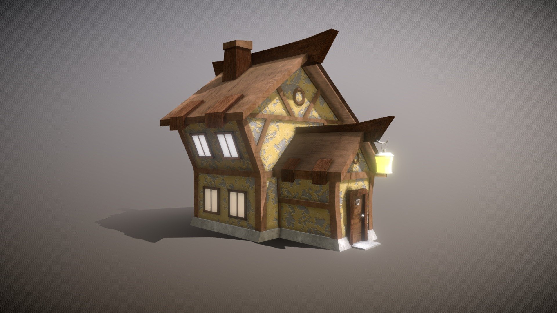 Abandoned Low Poly Damaged House - Download Free 3D model by ASAD ...